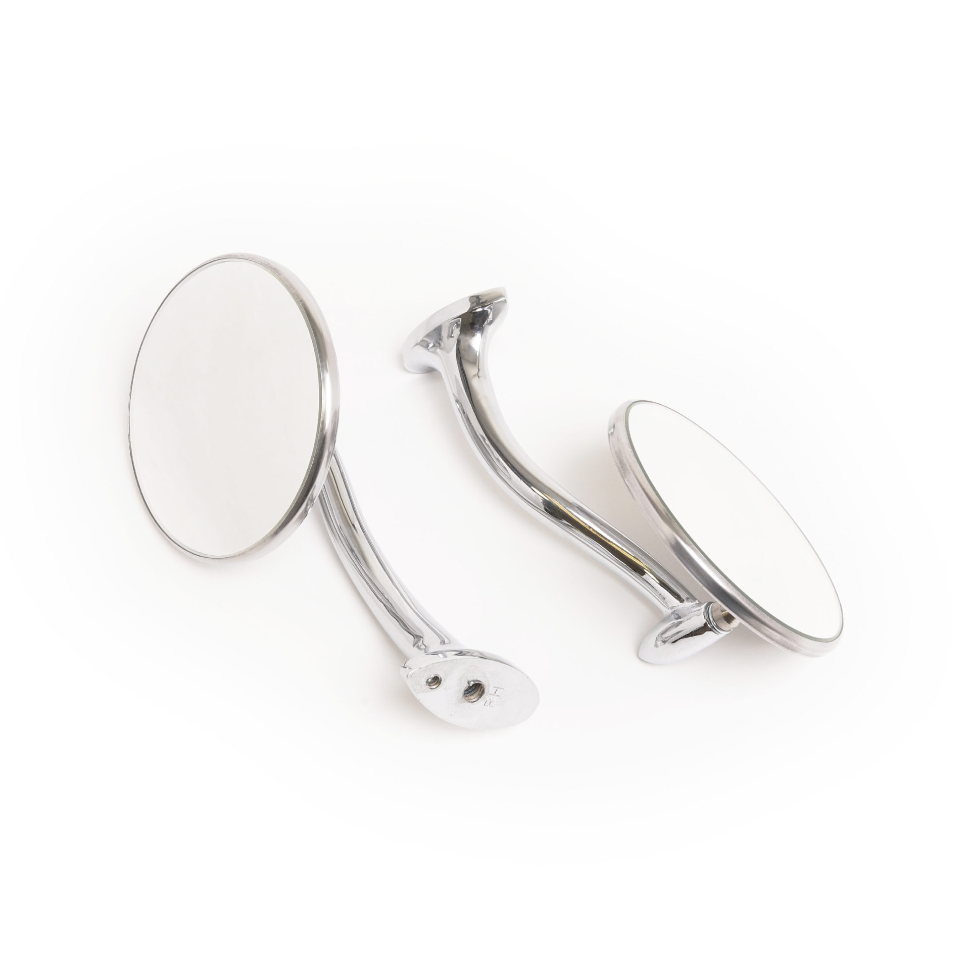 4″ Swan Neck Street Rod Side View Mirrors