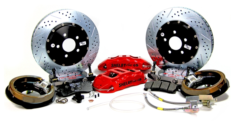 Baer Brakes 14" Extreme+ Rear Brake Kit - Red w/Shelby Logo Fits 1967 ...