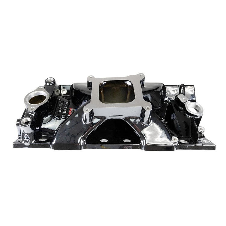 Victor Jr. 23 Degree Black Plasma Intake Manifold Small-Block Chevy