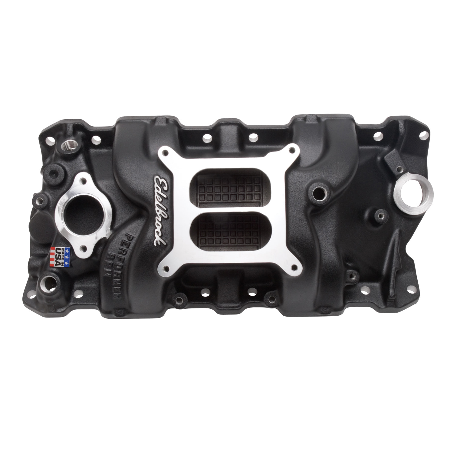 Performer RPM Small Block Chevy Black Intake Manifold