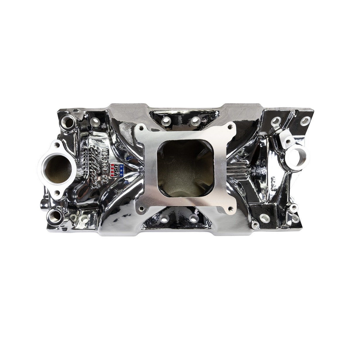 Victor Jr. 23 Degree Intake Manifold For Small-Block Chevy, Chrome ...