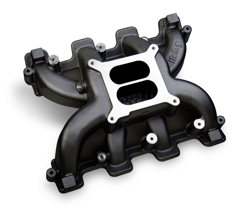 Holley Dual Plane Carbureted Intake - GM LS3/L92 - Black All GM LS Gen ...
